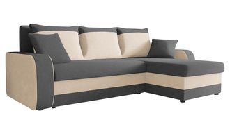 Mirjan24 Ecksofa Kristofer, Design Eckcouch, Couch mit Schlaffunktion, Zwei Bettkasten, Wohnlandschaft, Bettfunktion L-Form Sofa, Ottomane universell (Mikrofaz