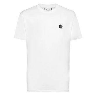 Philipp Plein T-Shirt Rundhals Kurzarm - - Tops - Herren - Wei&szlig; - 3XL