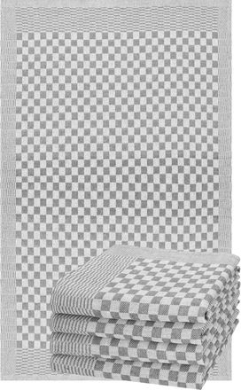 Betz 5er Set 50x100cm Küchentuch Baumwolle Meinor Grubentuch extrem strapazierfähig und saugstark trocknergeeignet - Gastronomiequalität - Geschirrtücher B