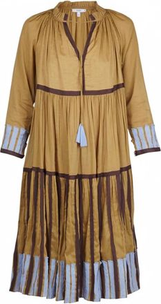 Ni&ugrave; Niu, Femme, Robes, Multicolore, Taille: 42 FR Robe en coton avec appliqu&eacute;s