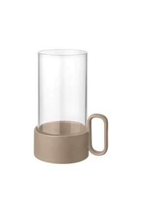 Blomus Windlicht Yuragi, Cappuccino, Glas, Keramik, 21 cm, Dekoration, Windlichter & Laternen, Windlichter