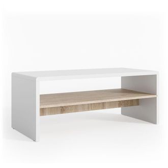 Vicco Table basse, Blanc/Sonoma, 99.6x39.8cm