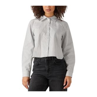MY ESSENTIAL WARDROBE Blaue Jeanmw Short Shirt Bluse - - Blouses & Shirts - Damen - Wei&szlig; - M
