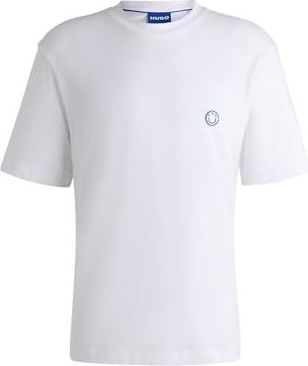 HUGO BOSS HUGO Hommes Niley T-Shirt en Jersey de Coton avec Logo Happy
