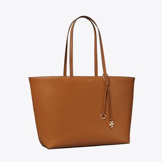 Tory Burch Leather Top Zip Tote