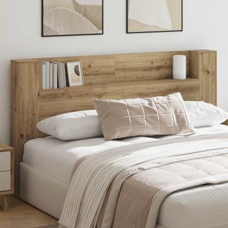 vidaXL vidaXL Cabinet de T&ecirc;te de Lit avec LED Ch&ecirc;ne artisan Bois ding&eacute;nierie