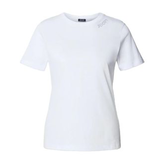 Joop Femme, Tops, Blanc, Taille: 42 FR T-shirt avec logo scintillant