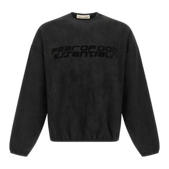 Fear of God Homme, Sweatshirts et sweats &agrave; capuche, Noir, Taille: M SweaT-shirt Ras du Cou Moderne