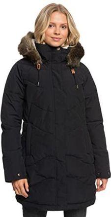 Roxy Ellie DryFlight Longline Veste de ski pour femme, Noir v&eacute;ritable., Medium