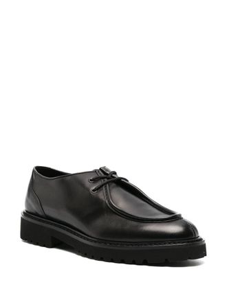 Doucal's derbies en cuir &agrave; lacets - Noir