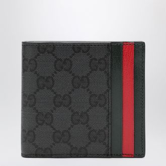 Gucci Black bi-fold wallet in coated GG fabric