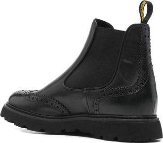 Doucal's Leather Brogue Sneaker - Black