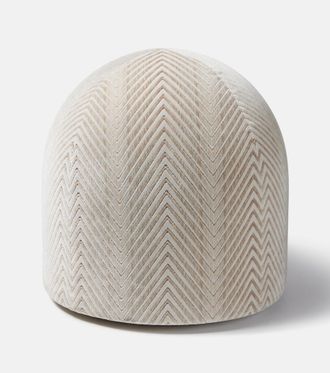 Missoni Outdoor-Hocker Ziggy aus Samt