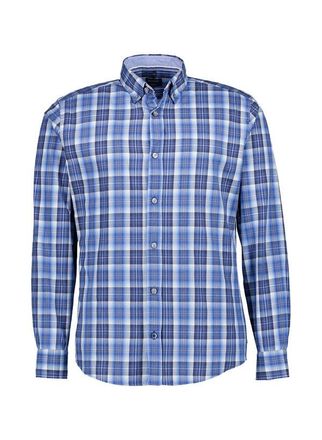 Olymp Herren Hemd blau Baumwolle