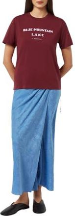 Scotch & Soda Chest Artwork Regular T-Shirt, Bordeaux 601, M