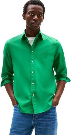Tommy Hilfiger Chemise Homme Flex Poplin Solid Regular Fit, Vert (Olympic Green), XXL