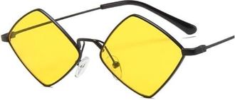 Generic Lunettes De Soleil D&eacute;coration De Vacances For Hommes Et Femmes Lunettes De Soleil En M&eacute;tal For Les D&eacute;placements Domicile-travail(Yellow)