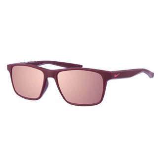 Nike Rechteckige Sonnenbrille mit pinkfarbenen Spiegelgl&auml;sern - - Accessories - unisex - Rot - ONE SIZE
