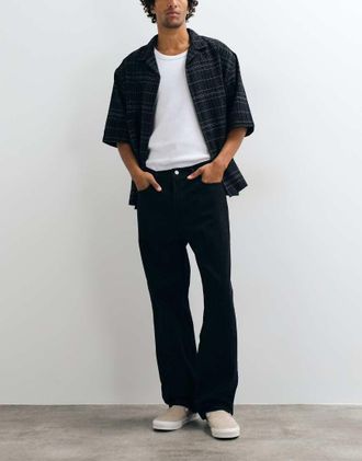 Abercrombie & Fitch jean coupe relaxed noir d&eacute;lav&eacute;
