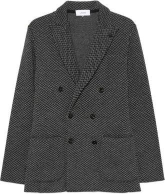 Lardini Veste crois&eacute;e &agrave; motif chevron - Homme - Vestes - Gris - Taille: S