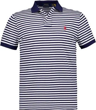 Polo Ralph Lauren Herren Polo-Shirt blau gestreift Slim Fit