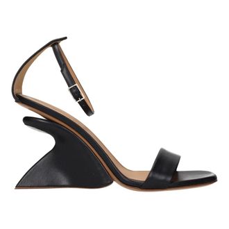 Off-white Sandales compens&eacute;es en cuir Jug - Femme - Chaussures - Noir - Taille: 37 EU