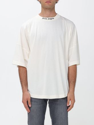 Palm Angels Relaxed-Fit-T-Shirt aus Baumwolle mit Logo und &uuml;berschnittenen Schultern