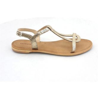 Les Tropeziennes Femme, Chaussures, Beige, Taille: 40 EU Sandales Plates en Cuir