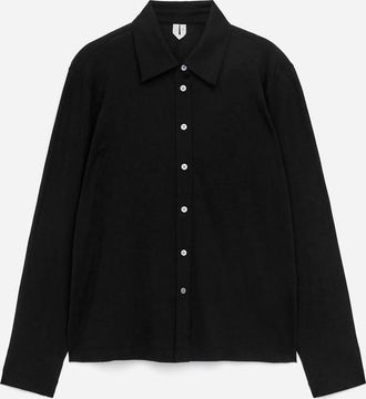 Arket Hemd Aus Lyocell-Mischung -Schwarz