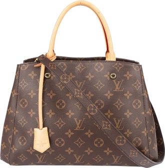 Louis Vuitton Crossbody Bags - Louis Vuitton Monogram Canvas Montaigne MM Handbag - Gr. unisize - in Braun - f&uuml;r Damen