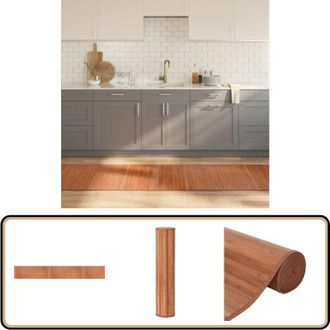 vidaXL Vidaxl - Teppich Rechteckig Braun 70x500 cm Bambus - Bambus Teppich - Naturfaser Teppich - Wohnraum Teppich - Flur Teppich - Rutschfeste Oberfläche