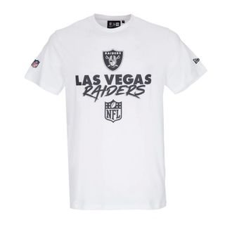 New Era Homme, Tops, Blanc, Taille: 2XL NFL Script Tee Lasrai White/Black
