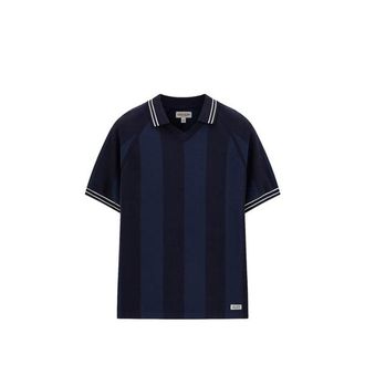 Guess Polo ray&eacute; &agrave; manches courtes en coton m&eacute;lang&eacute;