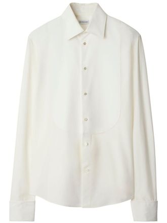 Burberry Smoking-Hemd aus Popeline - Weiß