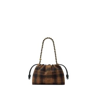 Loewe Flamenco purse tartan moyen en cuir velours