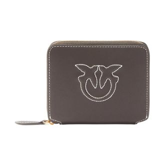 Pinko Love Birds Leder Geldb&ouml;rse - - Accessories - Damen - Braun - ONE SIZE