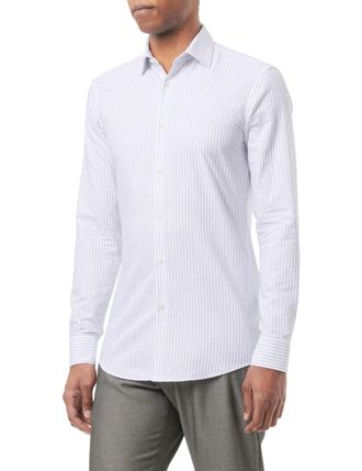 HUGO BOSS Herren Kenno Shirt, Dark Blue405, 37 EU