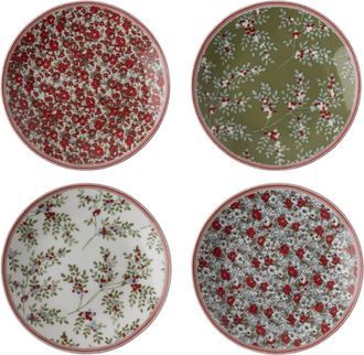 Laura Ashley Stockbridge Collectables Geschenkset 4 Petit Fours 12 cm Porzellan