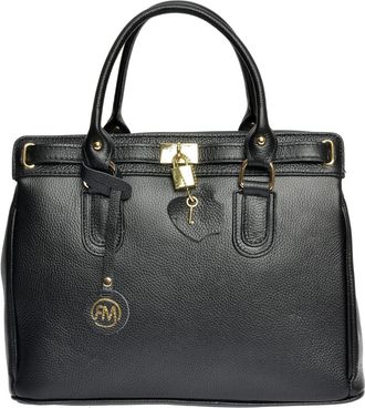 Roberta M Schwarz Rindsledertasche
