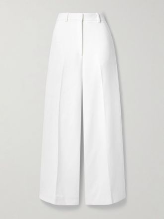 Khaite Pantalon Large En Cr&ecirc;pe Bacall - Blanc