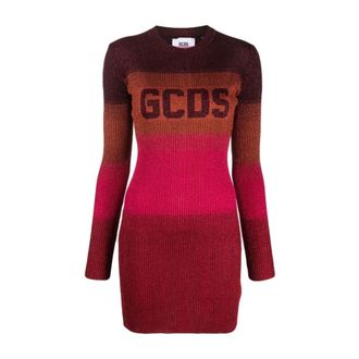 GCDS Multicolor Lurex-Strickkleid - - Dresses - Damen - Mehrfarbig - XS