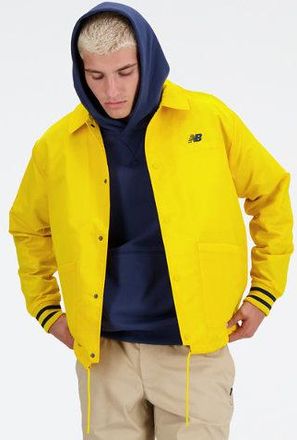 New Balance Herren Sportswears Greatest Hits Coaches Jacket in Gelb, Polywoven, Gr&ouml;&szlig;e XL