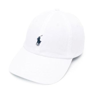 Ralph Lauren Homme, Accessoires, Blanc, Taille: ONE Size Casquette en coton avec logo brod&eacute;