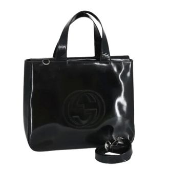 Gucci Sac &agrave; main vintage en &eacute;mail Pre-owned - Femme - Pre-owned - Noir - Taille: ONE Size
