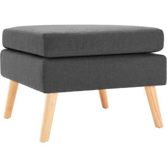 vidaXL Repose-pied Gris fonc&eacute; Tissu Vidaxl