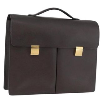 Louis Vuitton Sac Business en Cuir Ta&iuml;ga Pre-owned - Femme - Pre-owned - Brun - Taille: ONE Size
