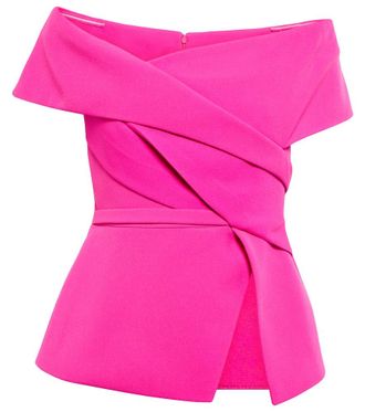 SAFiYAA Off-Shoulder-Top Eimear aus Crêpe