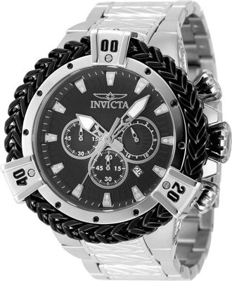 Invicta Bolt 48160 Herrenuhr - Quarzwerk - Edelstahl mit schwarzem Zifferblatt - 54 mm