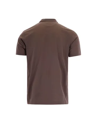 Paul & Shark Mens Polo Shirt Double Jersey Brown Outside: Cotton T-shirts And Polos