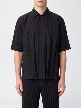 Homme Pliss&eacute; Issey Miyake Kurz&auml;rmeliges Bowlinghemd von Homme Pliss&eacute; Issey Miyake aus plissiertem Cr&ecirc;pe